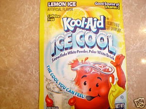 30 *RARE Kool Aid Drink Mix LEMON ICE POLAR WHITE COLOR summer party ...